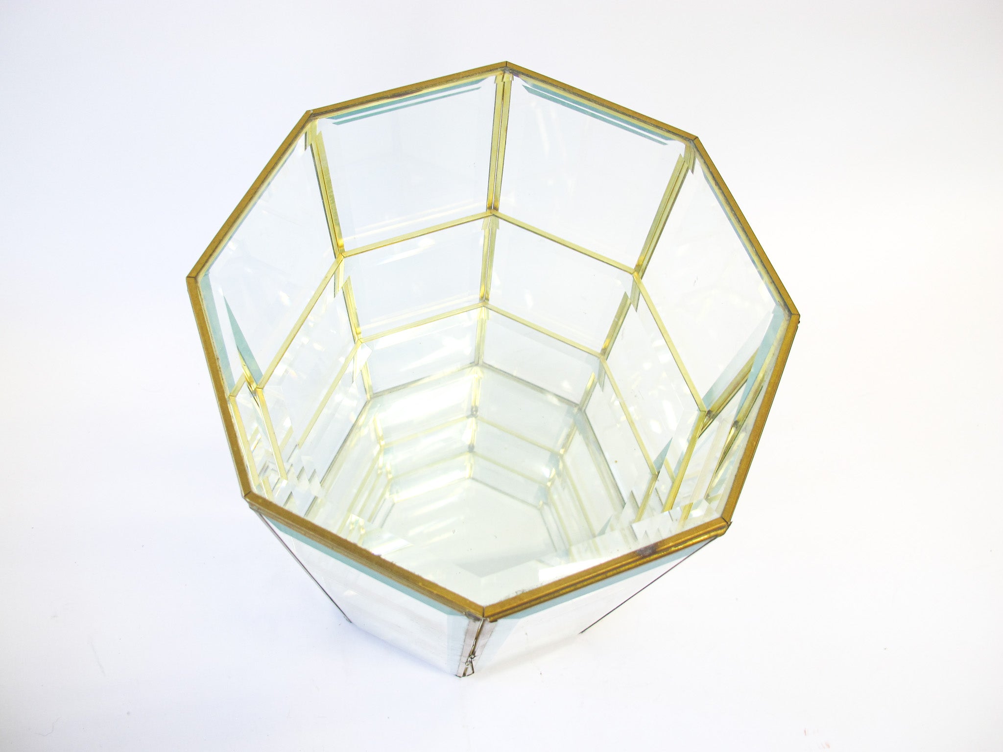 Octagonal Glass and Brass Display Case – Portland Revibe