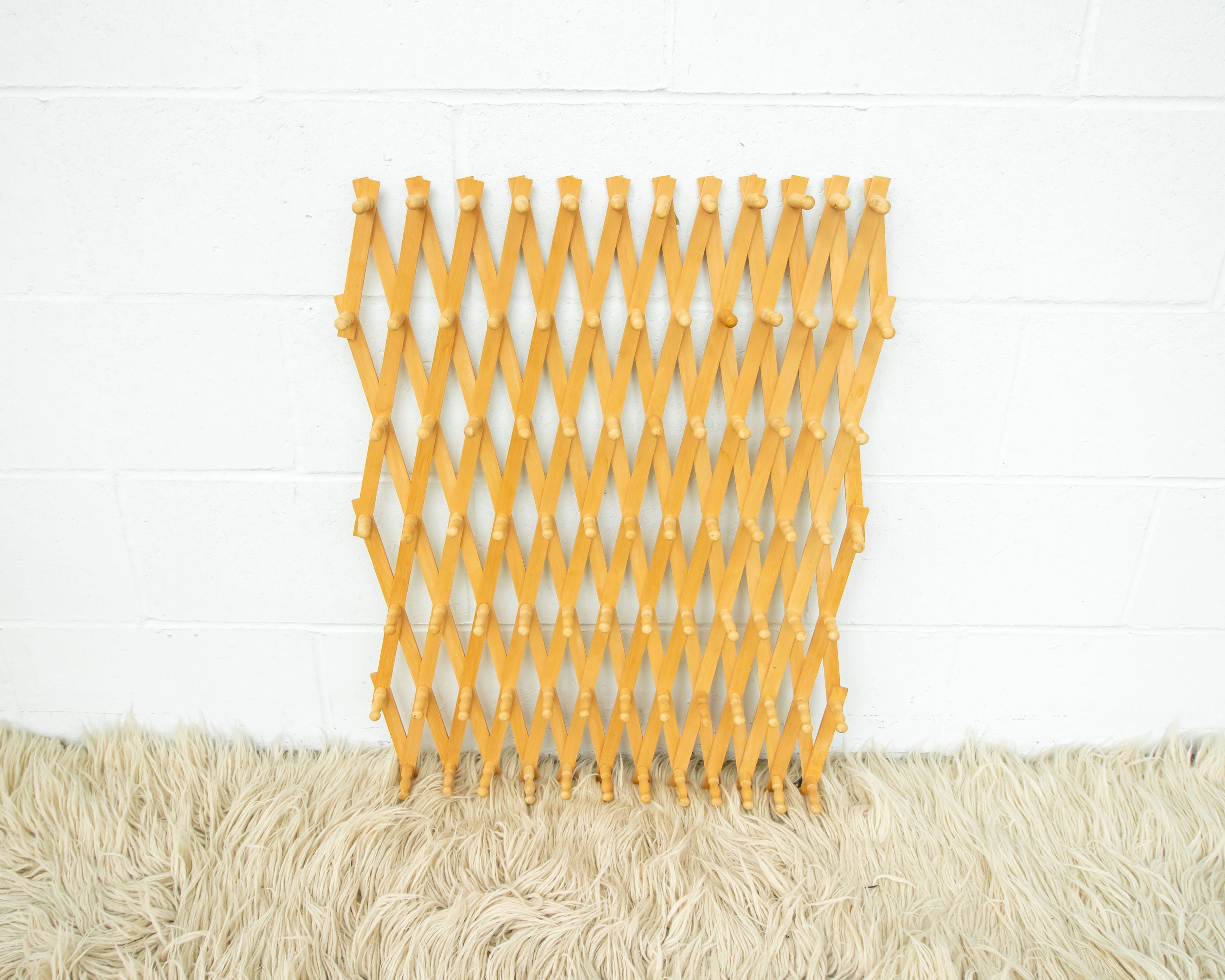 Large Full Wall Light Stain Peg Rack – Portland Revibe