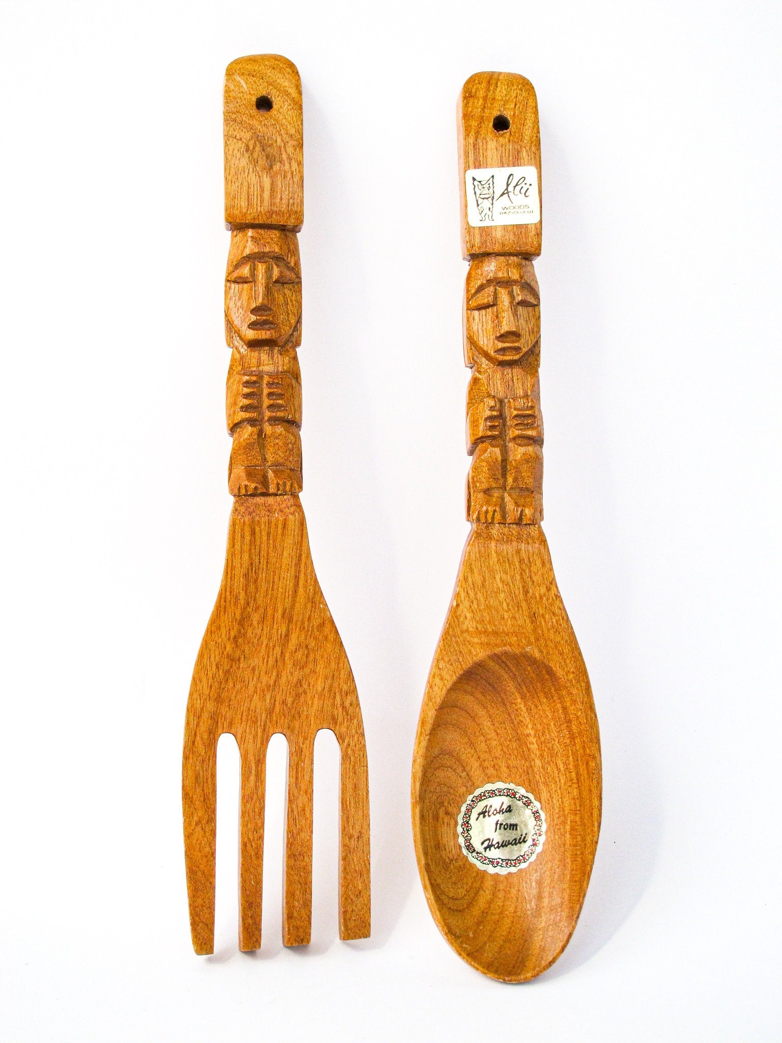 Hand Carved Fork and Spoon Set Wall Art Made by Alii in Hawaii ...