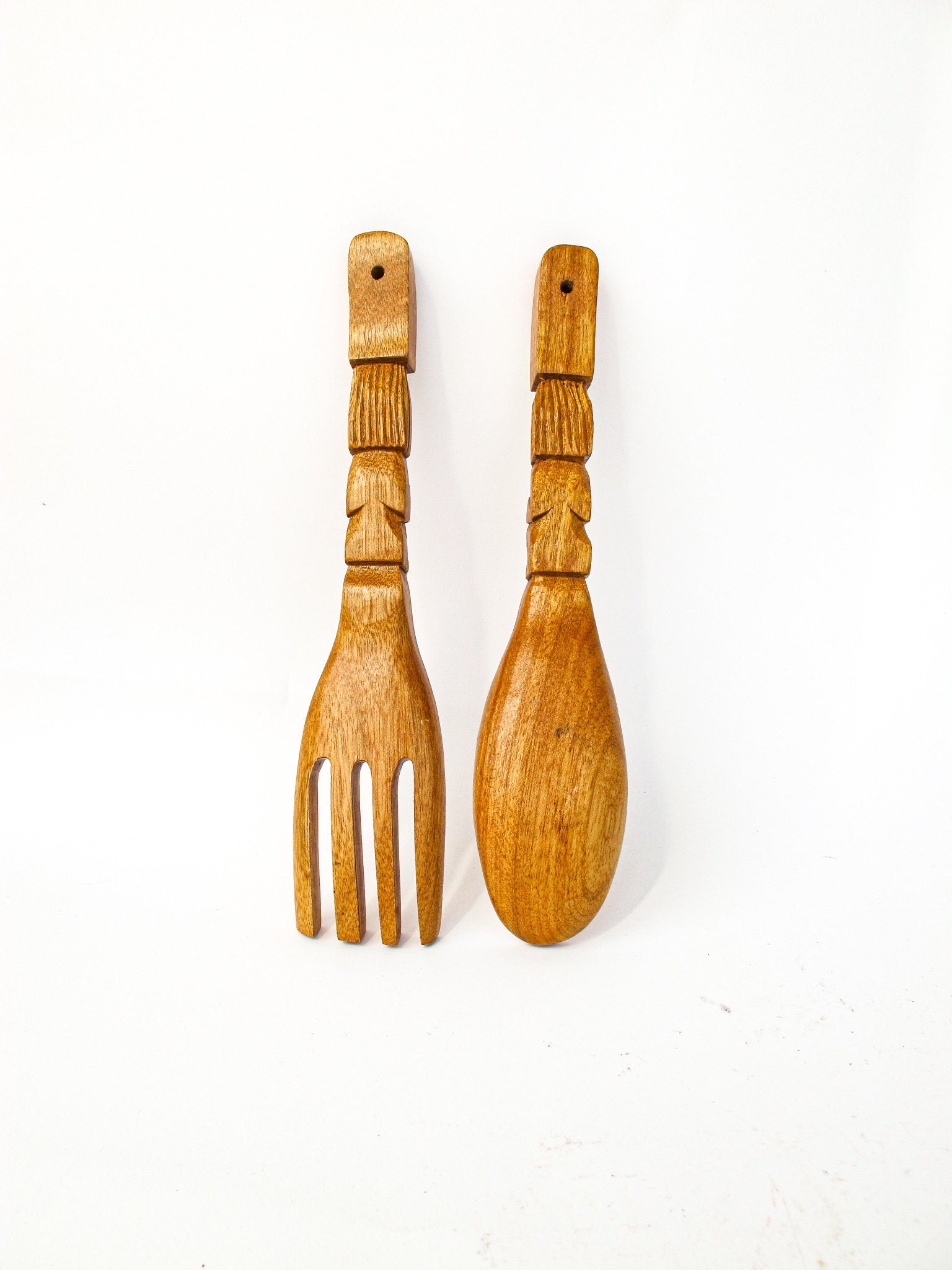 Hand Carved Fork and Spoon Set Wall Art Made by Alii in Hawaii ...