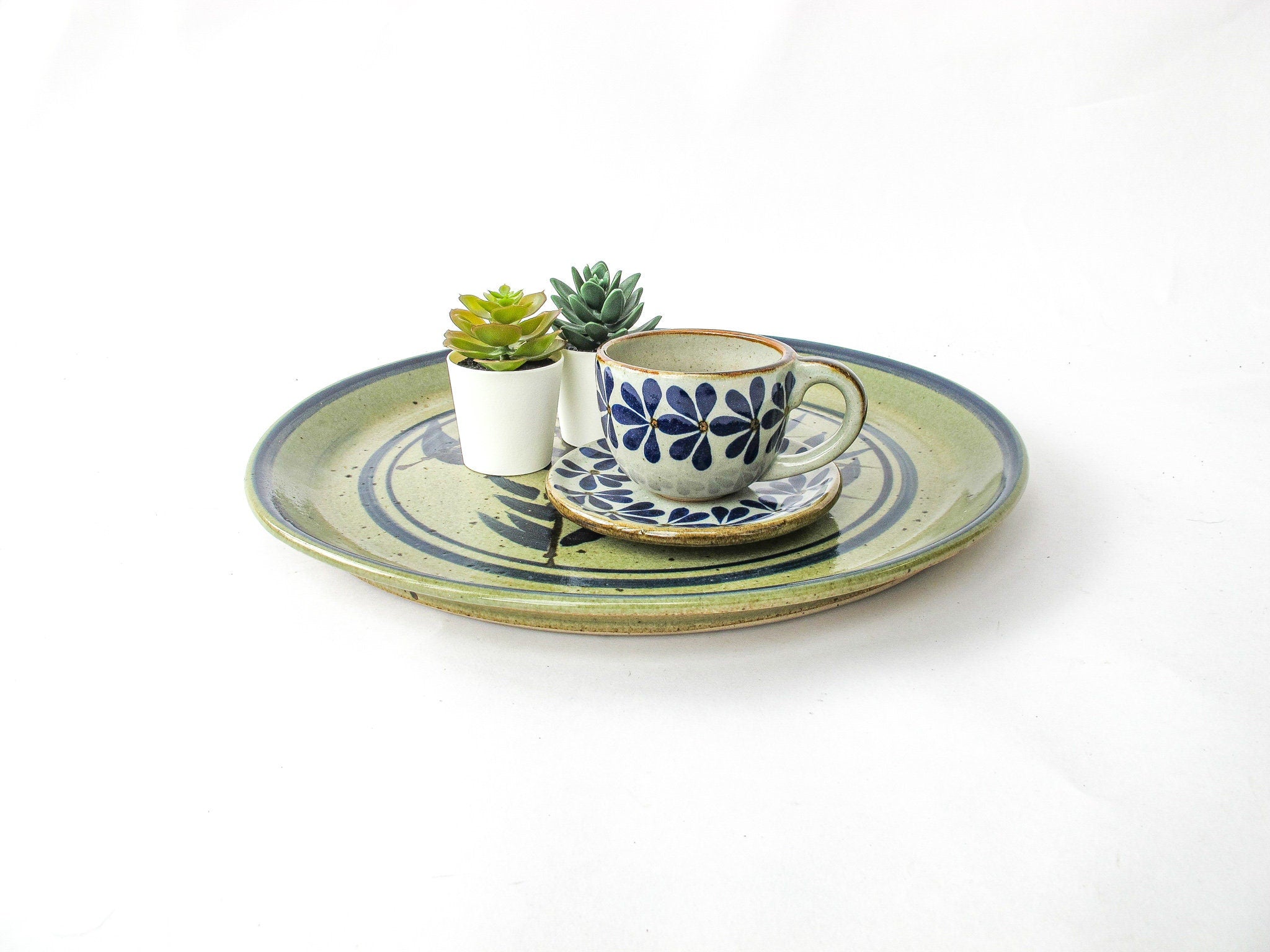 1979 Cosgriffe Ceramic Serving Tray Platter Made in Portland Oregon ...